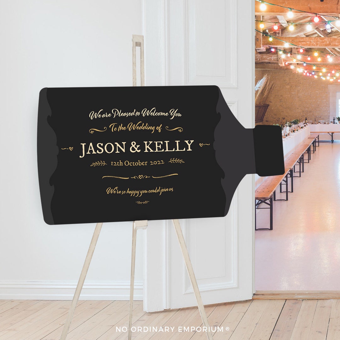 Drink Theme Wedding Sign, Cocktail Themed Welcome Board, Bar Party ...