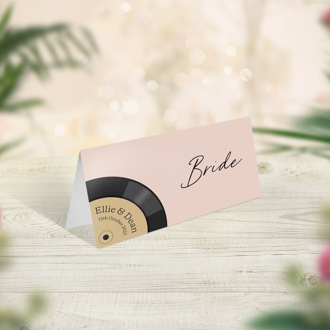 Music Guest Place Cards, Music Theme Wedding, Wedding Place Cards ...