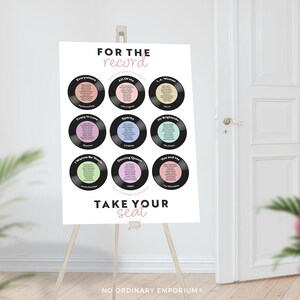 Record Table Plan, Record Seating Chart, Music Theme Wedding, Vinyl ...