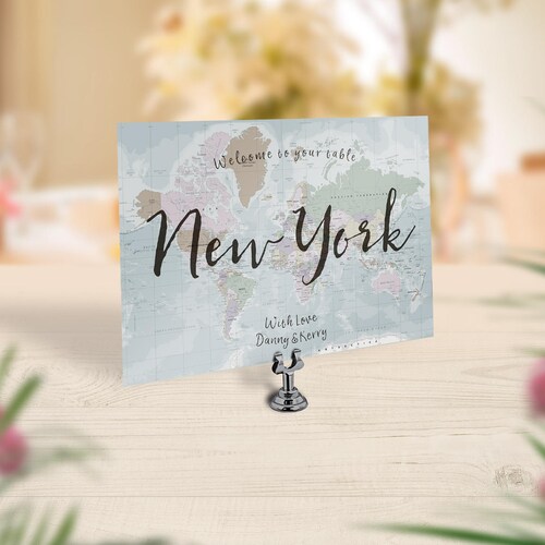 World Map Table Names Vintage Wedding Table Cards Aviation - Etsy UK