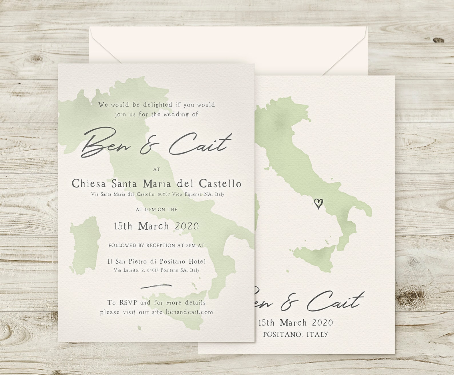 Italian Wedding Invitations Italy Destination Wedding Travel | Etsy