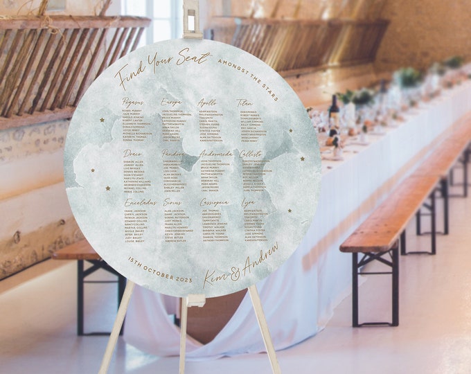 Crescent Moon Seating Plan - Etsy Canada