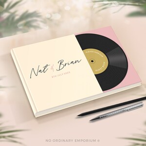 Record Guest Book, Music Theme Wedding, Festival Wedding Guestbook ...