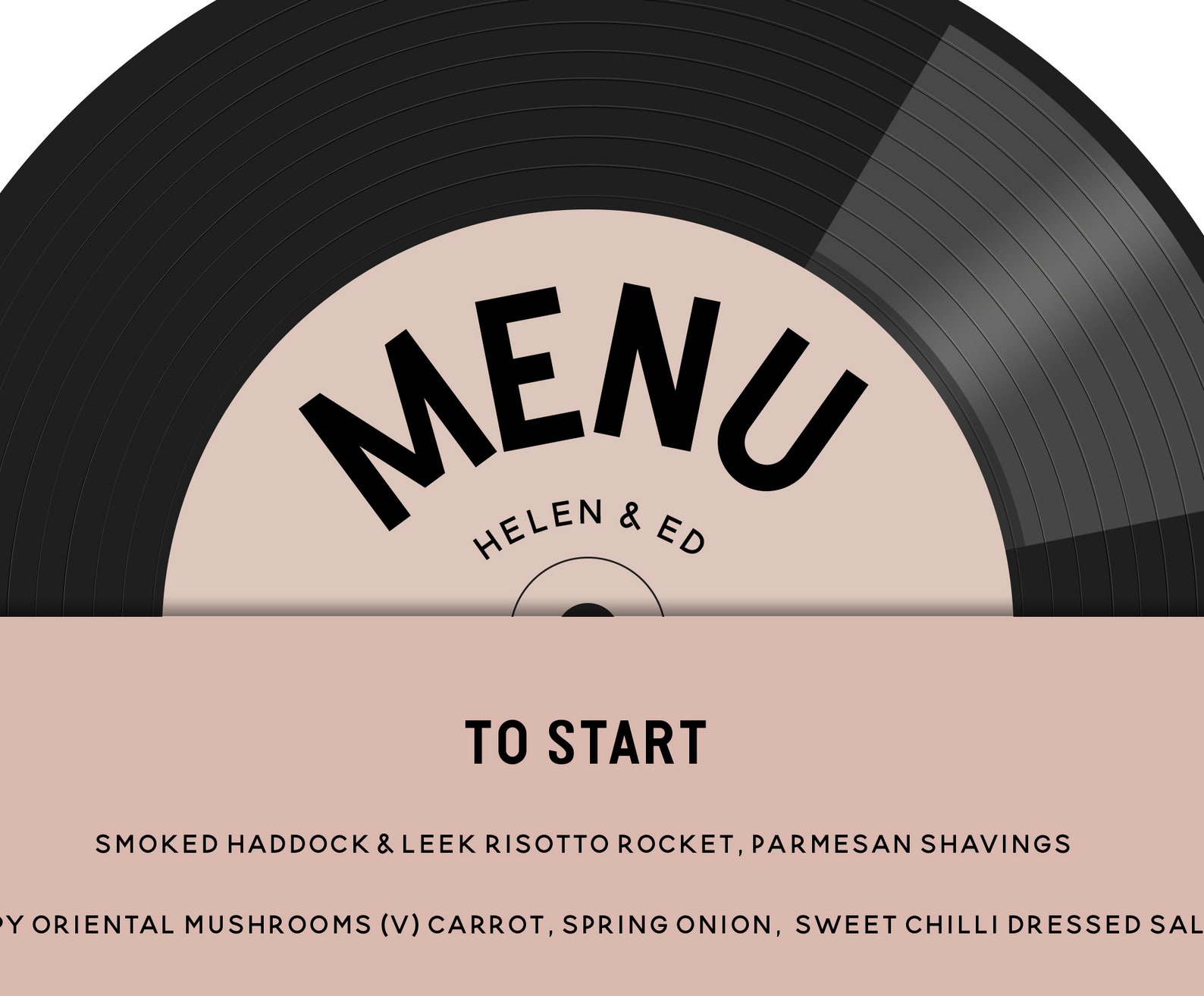 Record Style Menus Music Wedding Decor Vinyl Music Lovers - Etsy