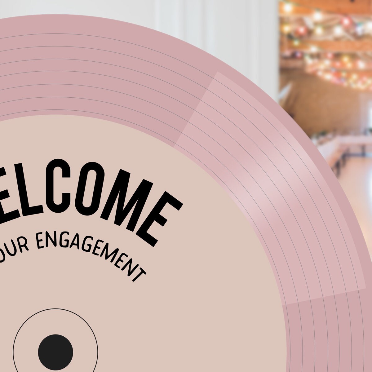 Record Shape Welcome Sign Round Vinyl Music Theme Wedding - Etsy UK