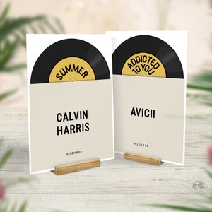 Record Table Numbers, Music Theme Wedding Table Number Cards, Retro ...