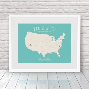 Travel Map, Personalised World Map, Places Where We've Been Map, Custom ...
