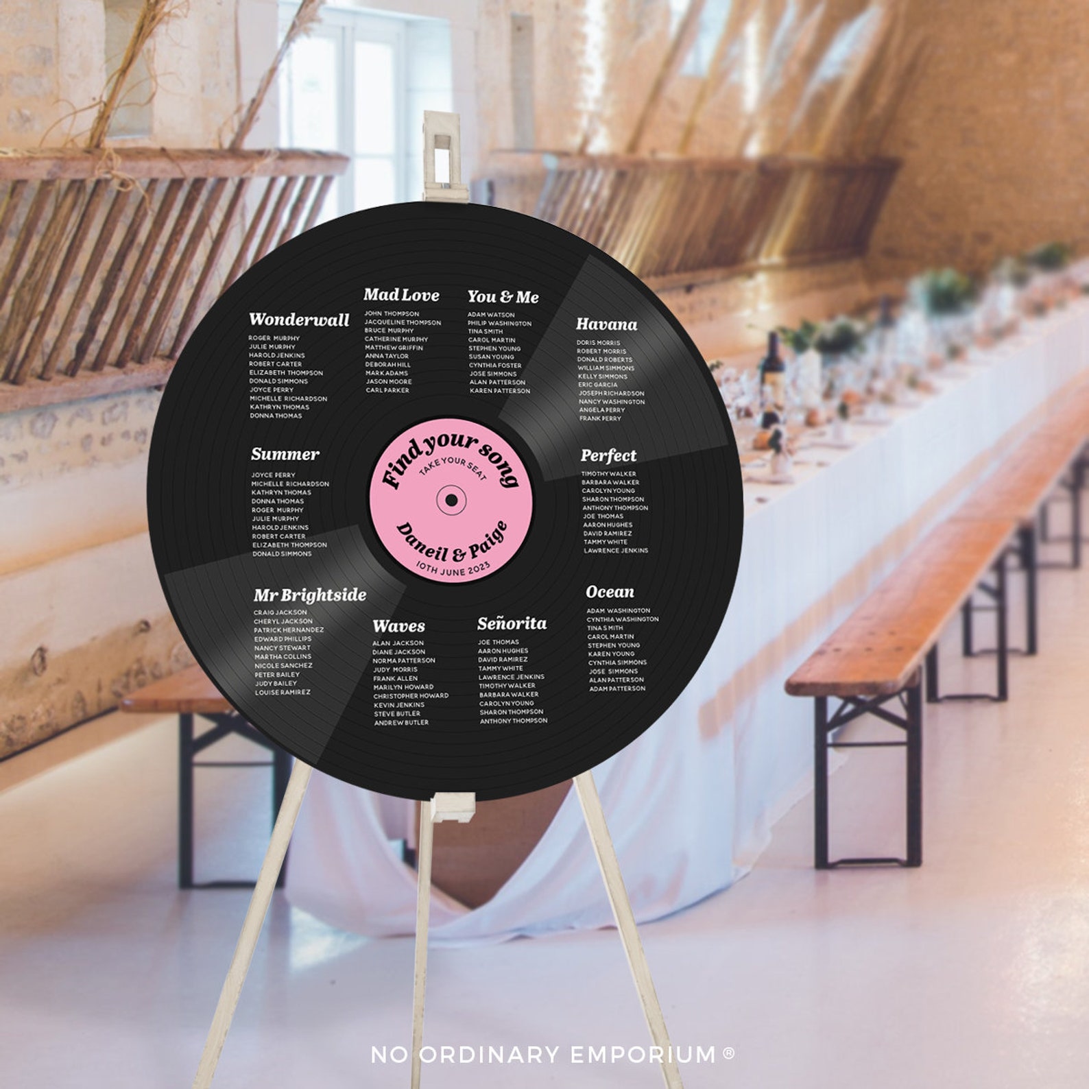 Record Table Plan Record Seating Chart Music Theme Wedding - Etsy UK
