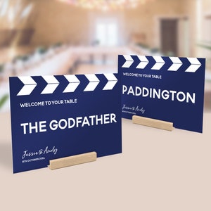 Film Theme Wedding, Retro Table Numbers, Hollywood Theme, Movie Wedding ...