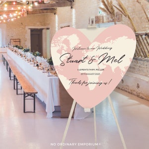 Heart Shaped Welcome Sign Unique Wedding Sign Engagement - Etsy