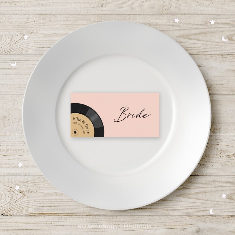 Music Guest Place Cards Music Theme Wedding Wedding Place - Etsy