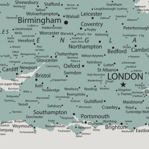 UK Push Pin Map, Places Been in United Kingdom, UK Travels, Detailed ...