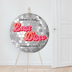 Disco Ball-style Welcome Sign Birthday Party Sign Let's - Etsy UK