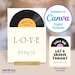 CANVA EDITABLE DIGITAL Bundle, Vinyl Record Table Plan, Table Name ...