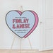 Heart Shaped Wedding Sign, Quirky Welcome Sign, Unique Engagement Party ...