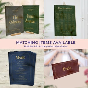 Book Themed Wedding, Table Name Cards, Bookish Wedding, Favourite Novel ...