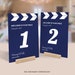 Movie Theme Wedding Table Name Cards, Retro Table Numbers, Film Theme ...