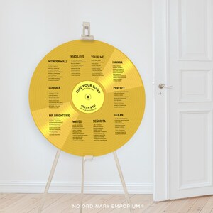 Record Shape Table Plan, 1960s, 70s, Rock and Roll, Round Music Theme ...