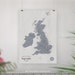 UK Map Pin Board, England Push Pin Map, Places Been United Kingdom ...
