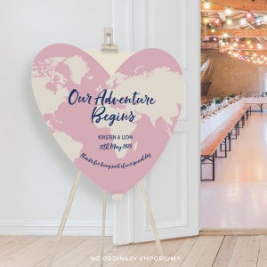 Heart Shaped Welcome Sign Unique Wedding Sign Engagement - Etsy