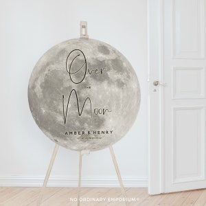 Moon Welcome Wedding Sign, Celestial Stars Theme, Gold Luna Wedding ...