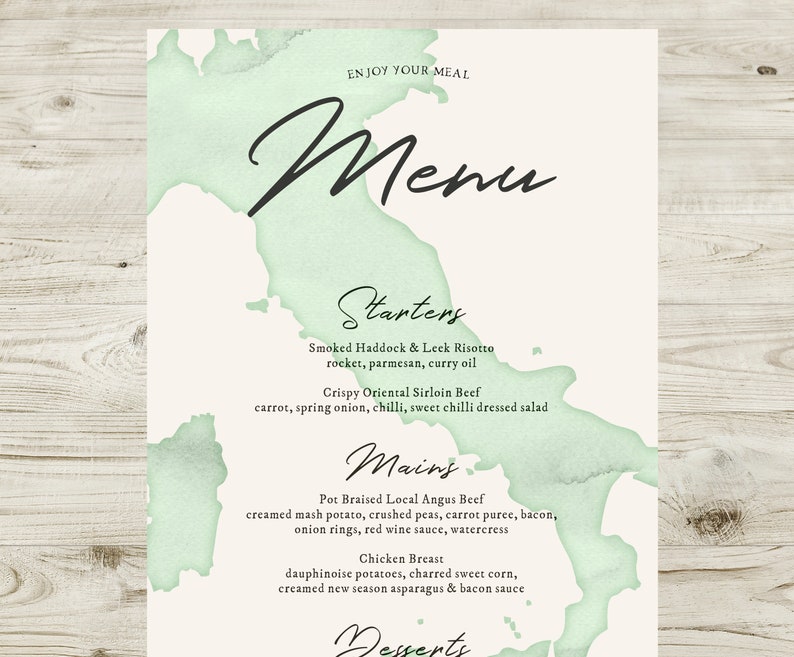 Wedding Menus Travel Theme Travel Theme Menu World Map Menu - Etsy UK