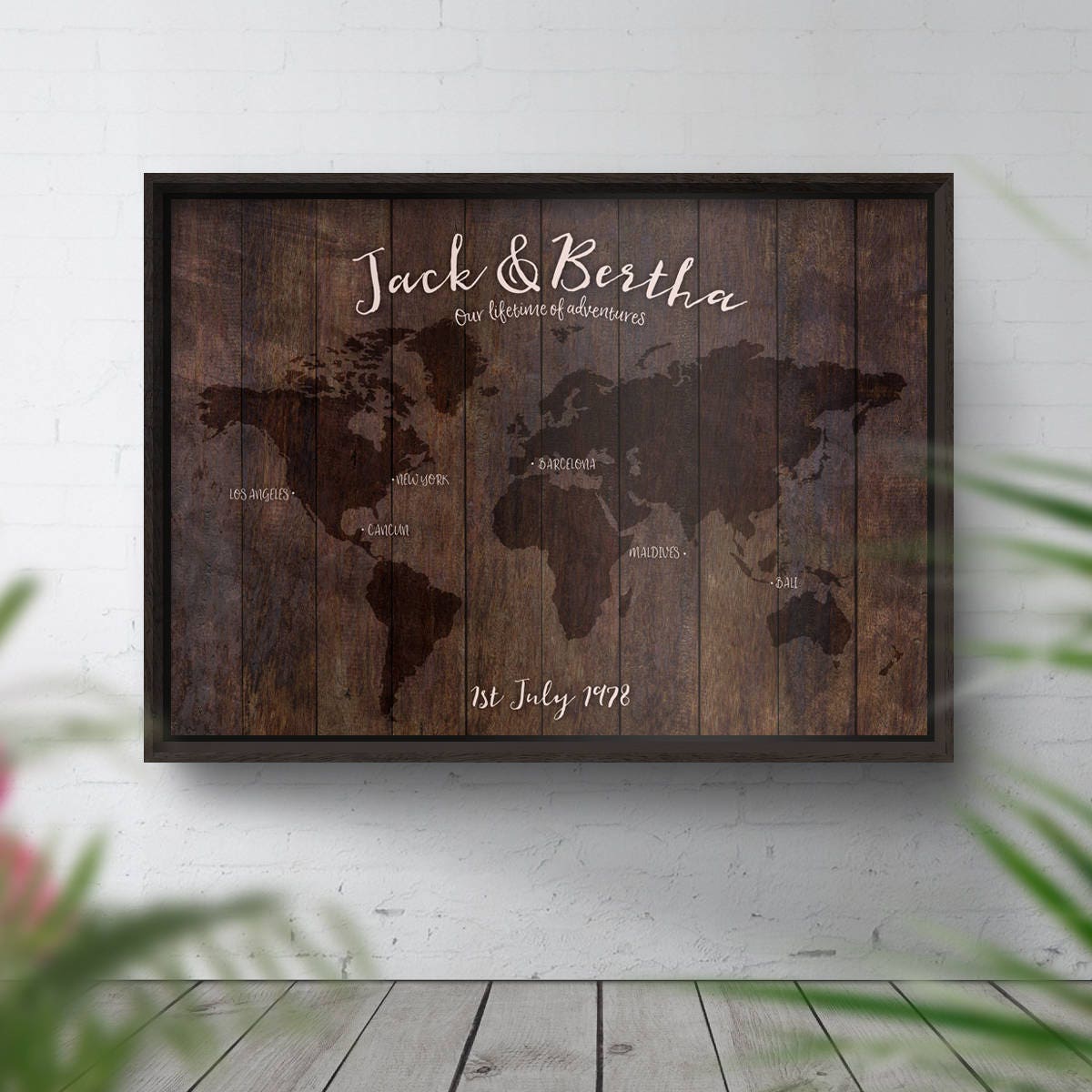 Rustic Map Print Wood Look Poster Paper Wall Map - Etsy