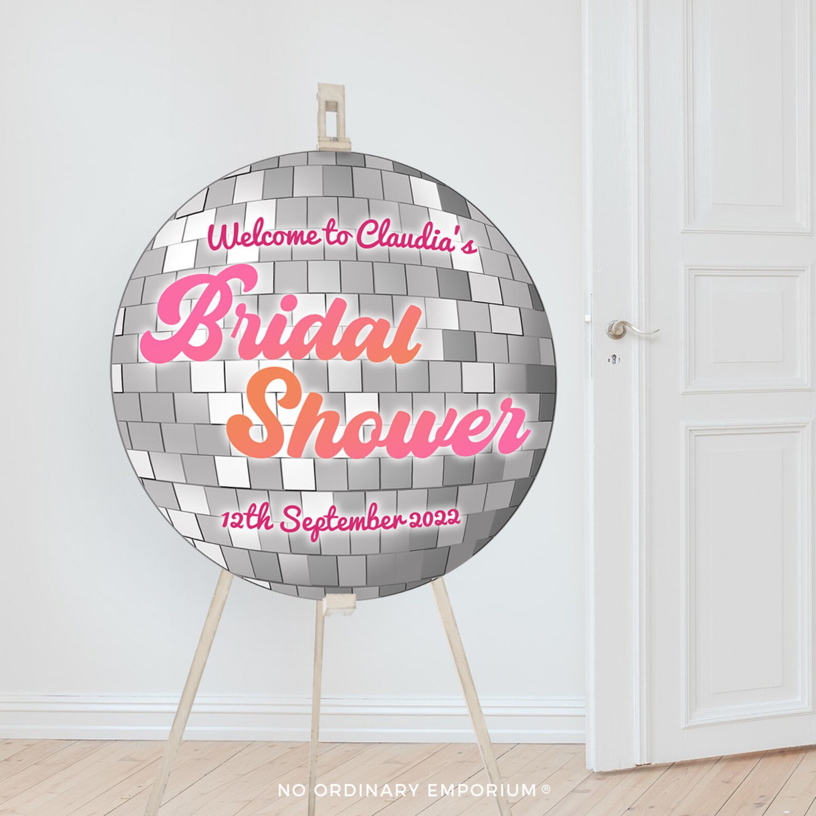 Disco Ball-style Welcome Sign Birthday Party Sign Let's - Etsy
