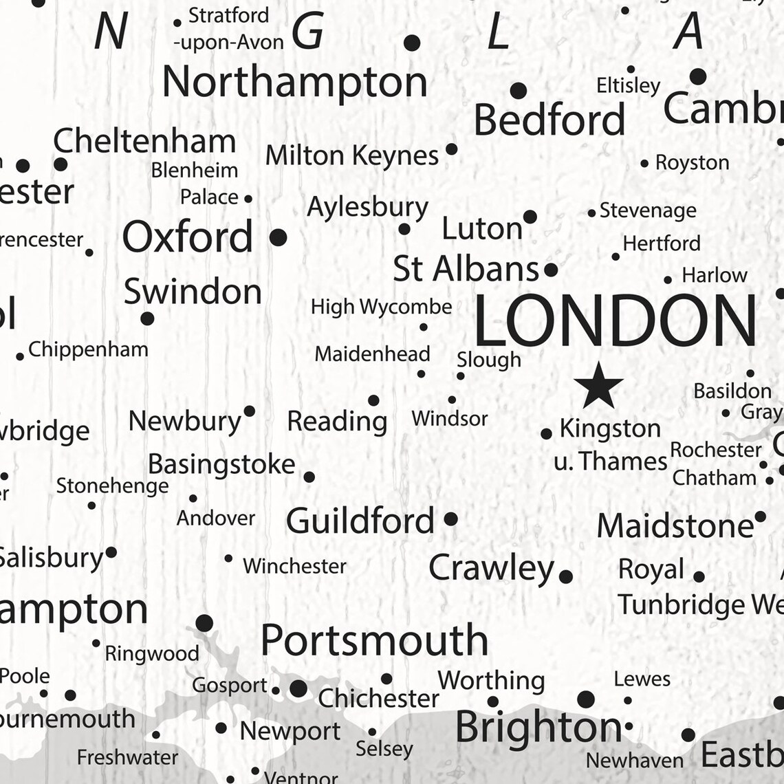 UK Map Pin Board Push Pin Map Personalised Road Trip Map - Etsy UK