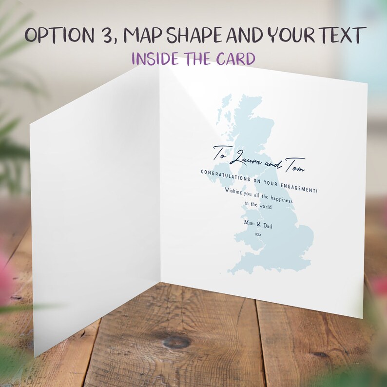 Personalised Two Map Engagement Card Wedding Destination - Etsy Canada