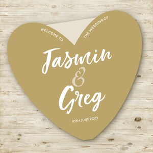 Heart Shaped Welcome Sign Unique Wedding Sign Engagement - Etsy