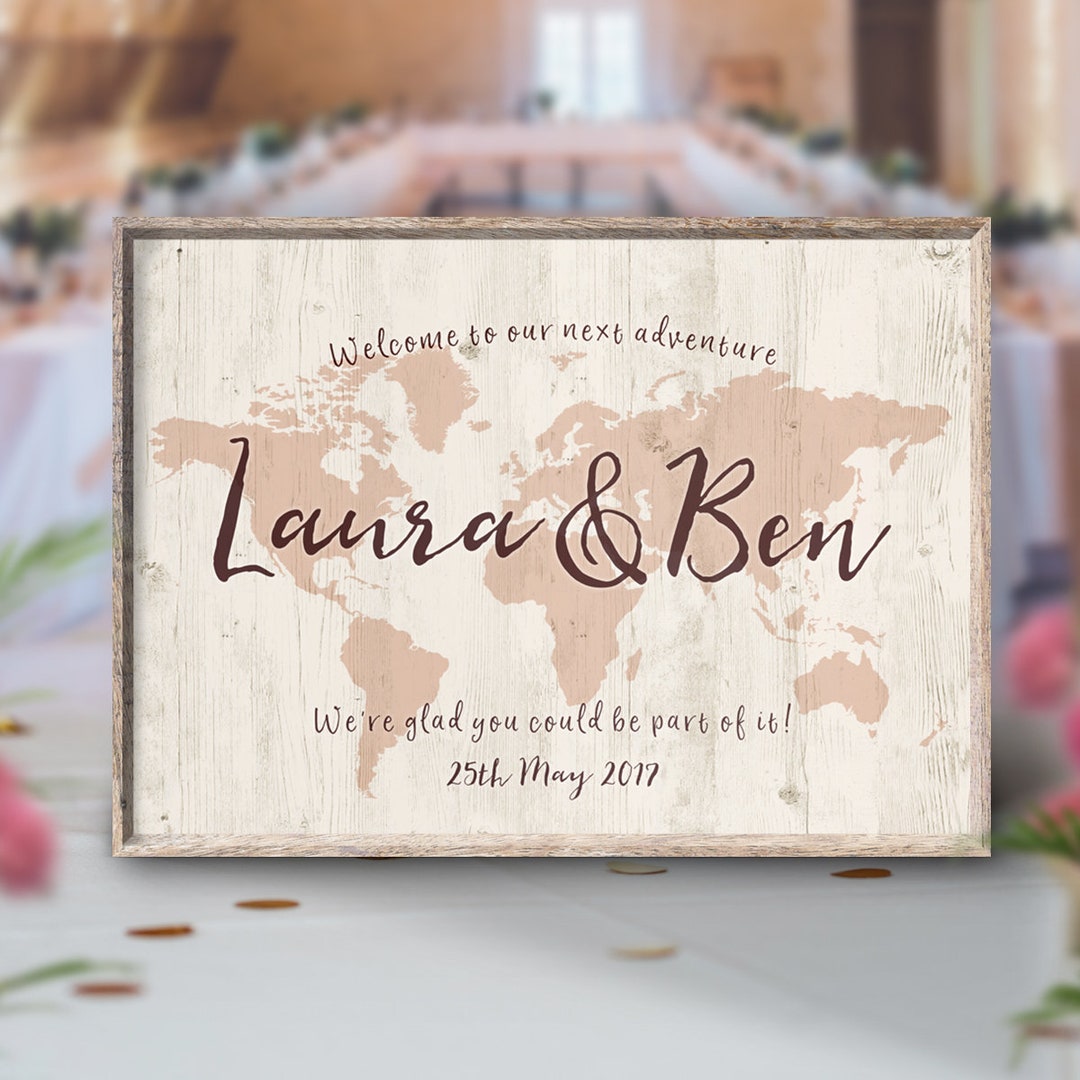 Welcome Wedding Sign, Travel Theme Wedding, Destination Wedding Sign ...
