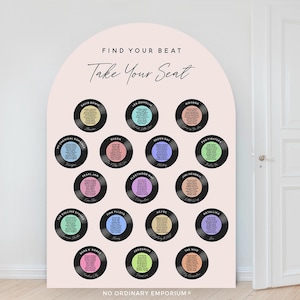 Record Table Plan, Record Seating Chart, Music Theme Wedding, Vinyl ...