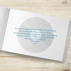 Personalised Wedding Guest Book, Vinyl Record Theme Keepsake - Etsy