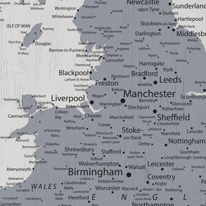 UK Map Pin Board, England Push Pin Map, Places Been United Kingdom ...