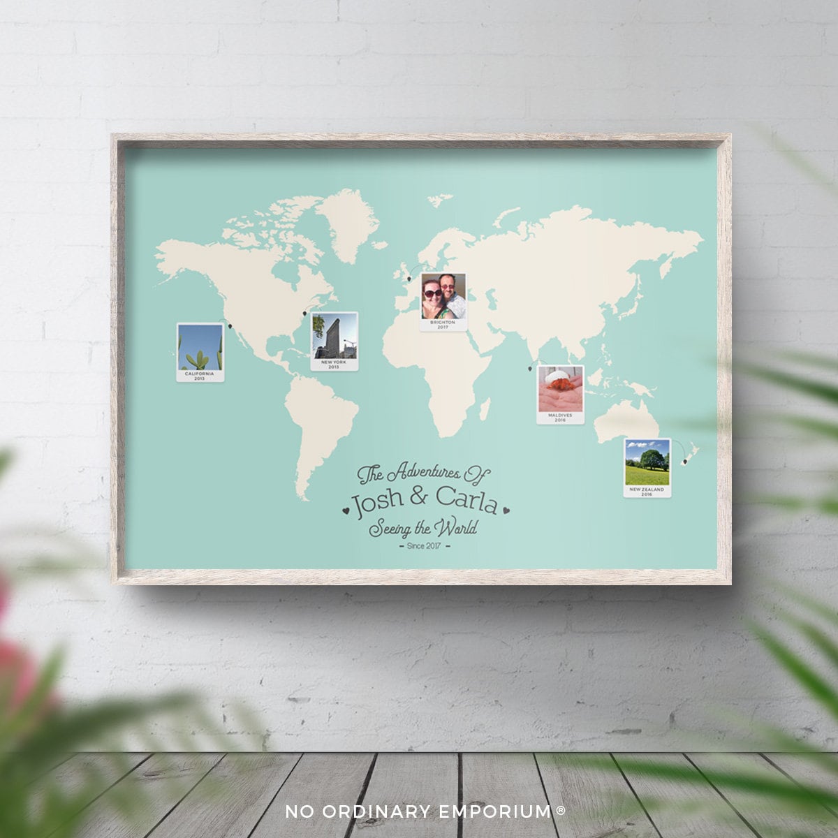 World Photo Map Gifts for Travel Lovers Map of Places - Etsy