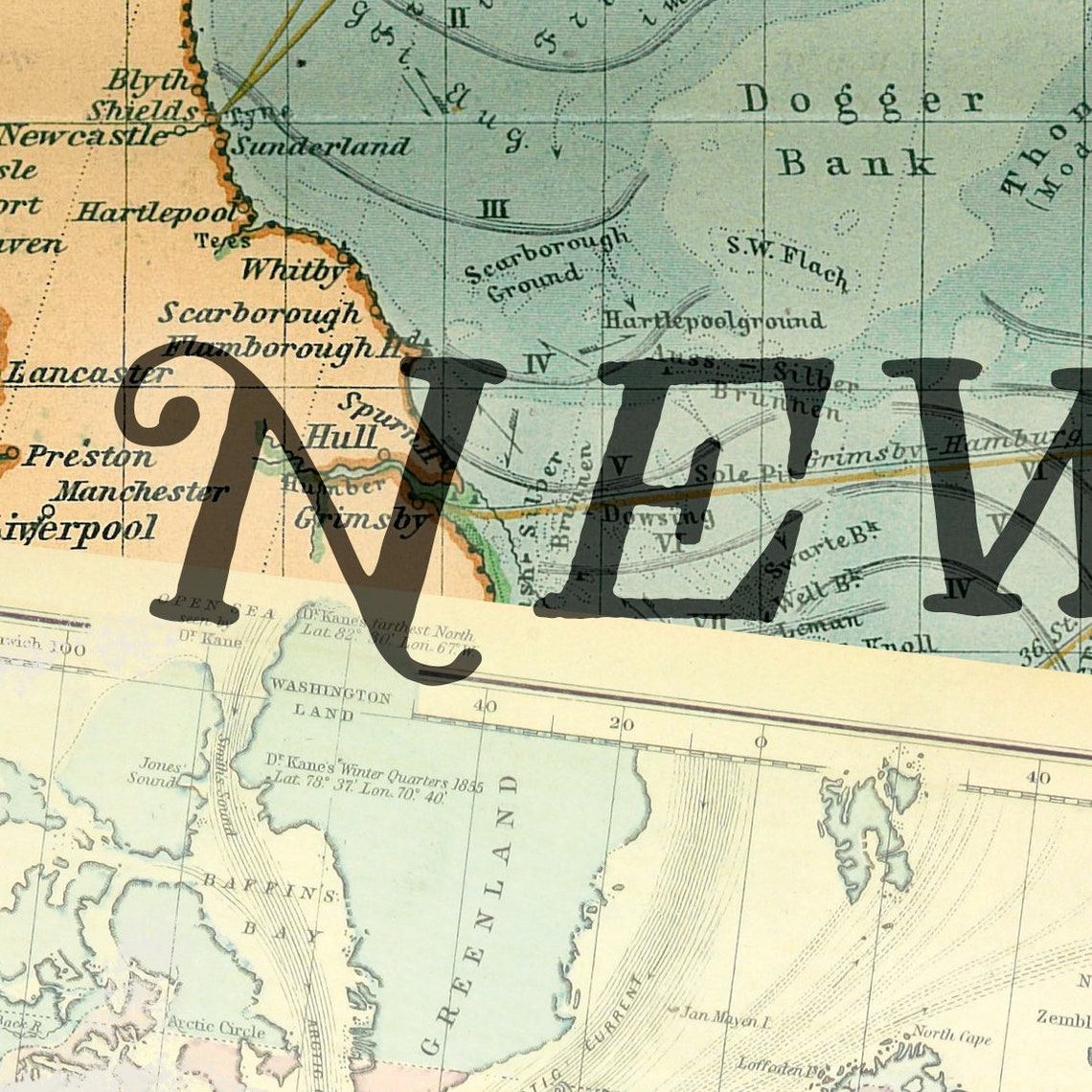 Vintage Map Location Names Travel Table Numbers Travel Theme | Etsy UK