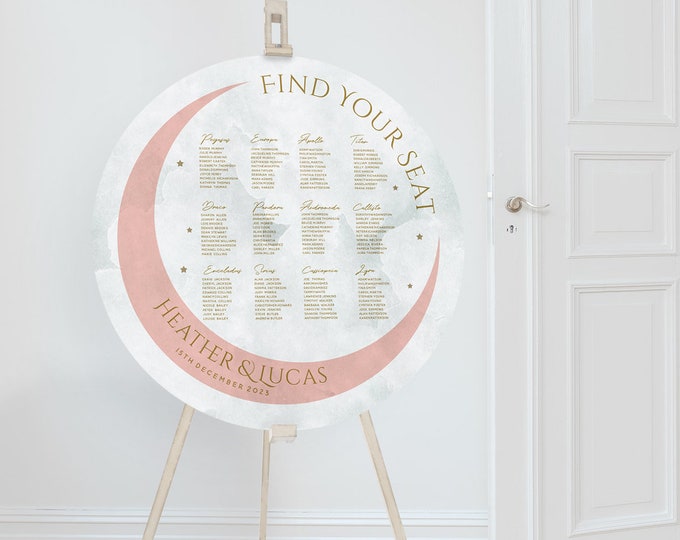 Crescent Moon Seating Plan - Etsy Canada