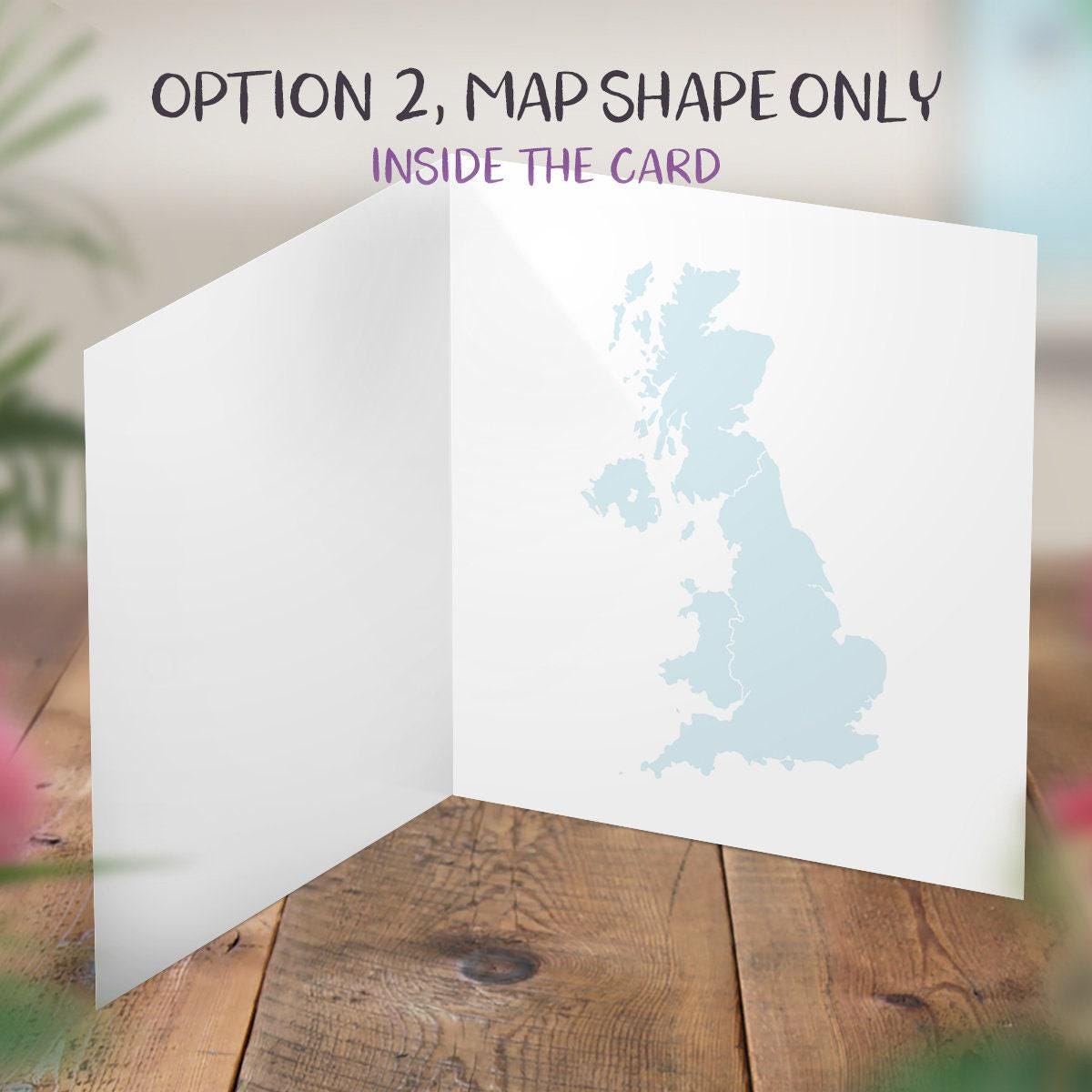 Personalised Two Map Engagement Card, Wedding Destination Card, Special ...