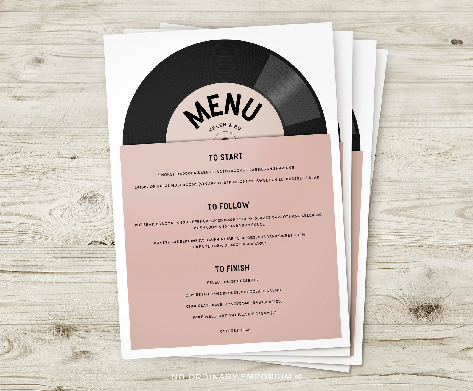 Record Style Menus Music Wedding Decor Vinyl Music Lovers - Etsy