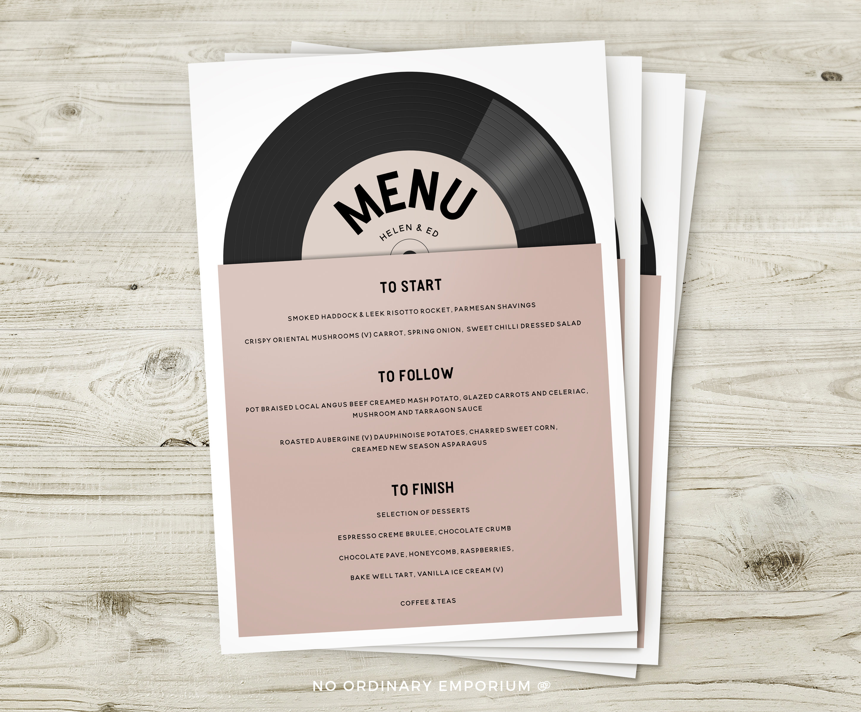 Record Style Menus Music Wedding Decor Vinyl Music Lovers - Etsy