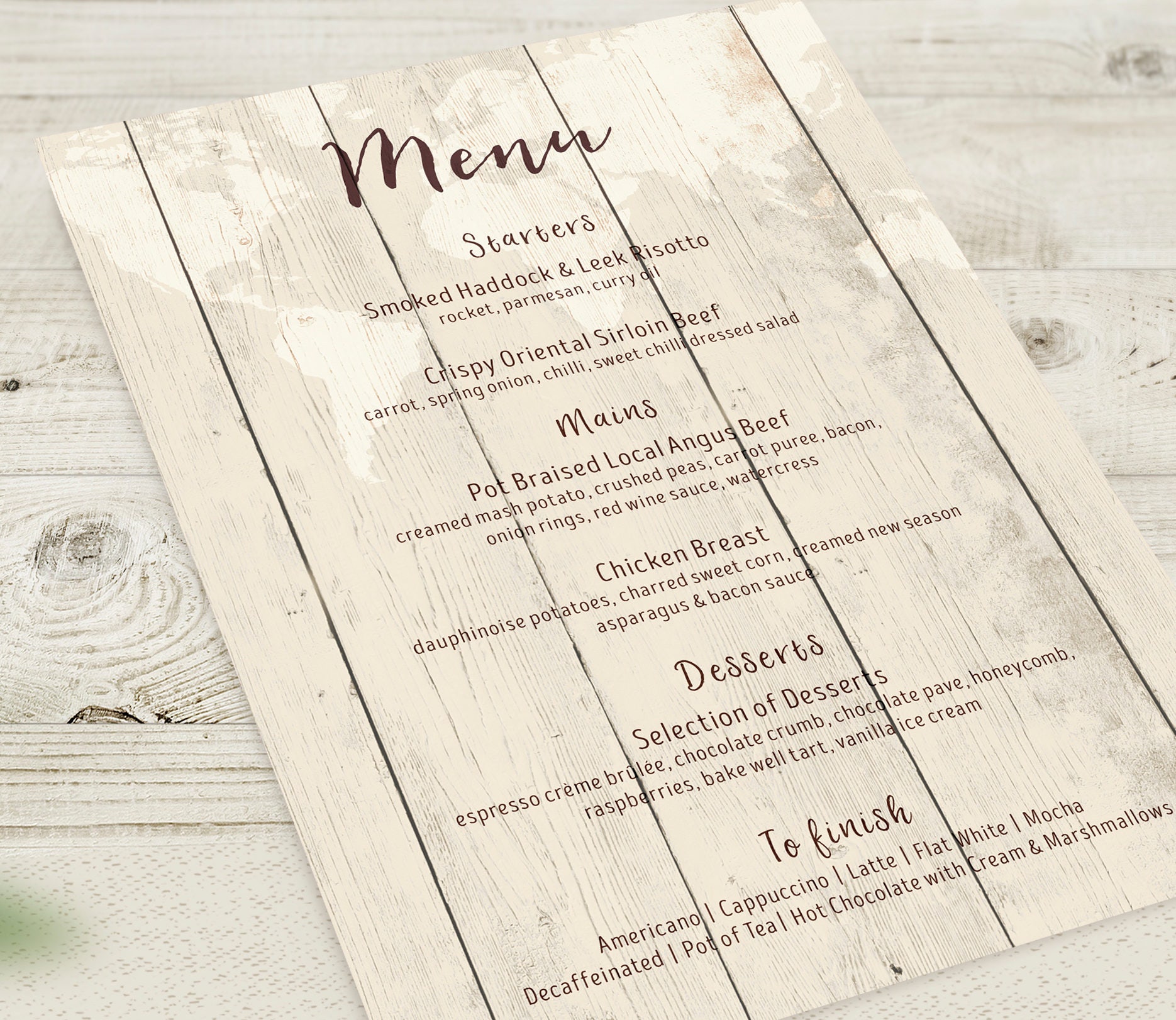 Travel Theme Wedding Menus Travel Themed Menu World Map - Etsy UK