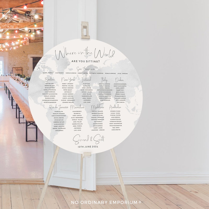 World Seating Chart - Etsy