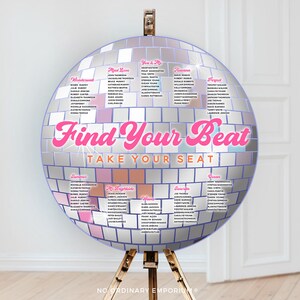 Disco Ball-style Welcome Sign, Birthday Party Sign, Let's Dance Roller ...