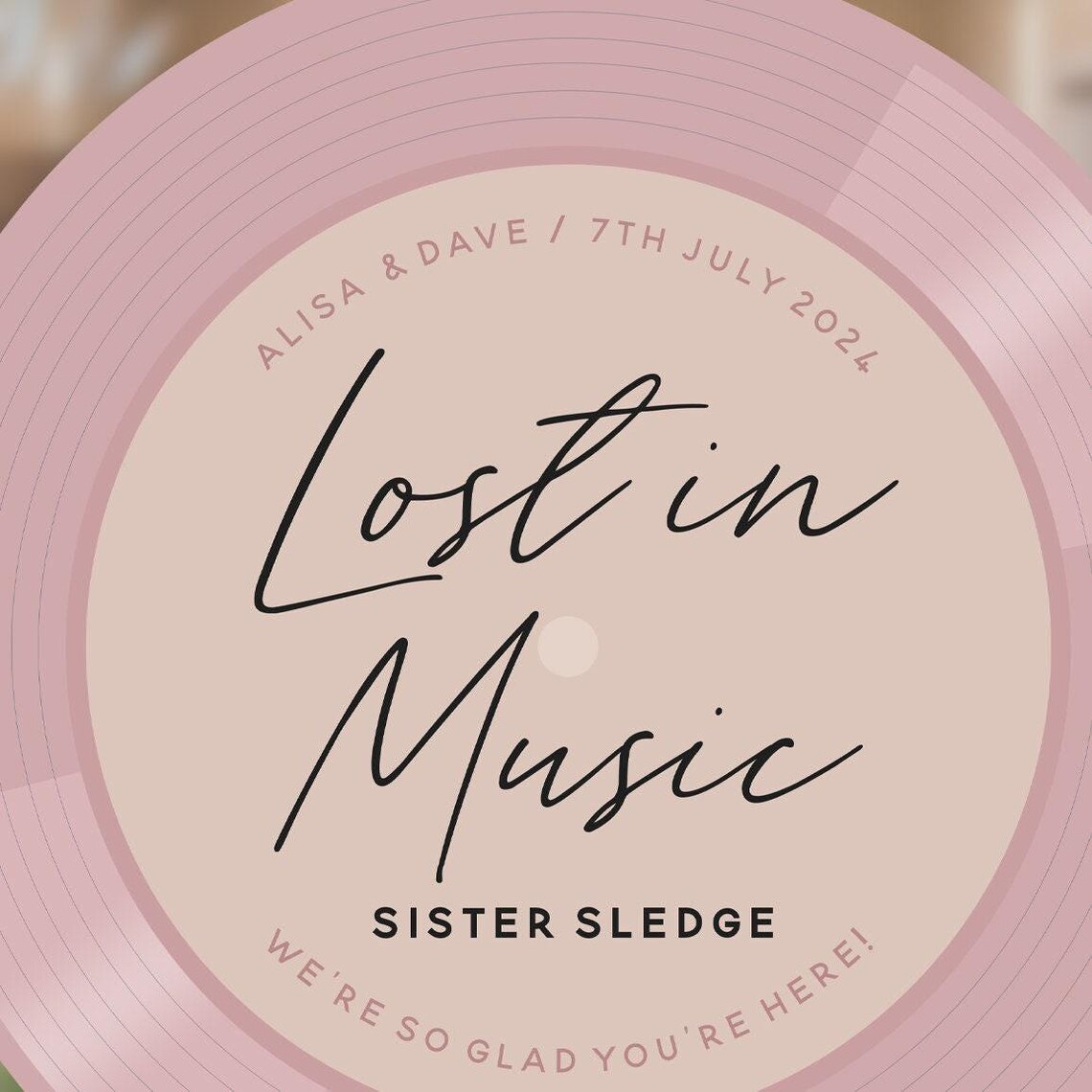 Vinyl Style Record Table Cards, Music Theme Wedding Table Signs, Table ...