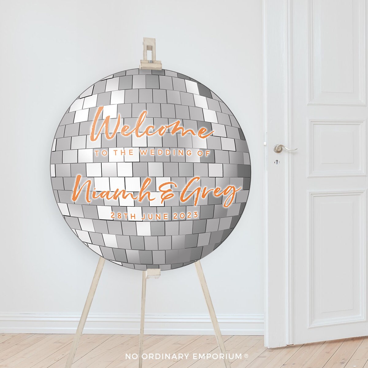 Disco Ball-Style Welcome Sign Birthday Party Sign Let's | Etsy