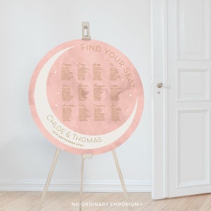 Moon and Stars Wedding Table Plan, Celestial Theme Wedding Seating ...