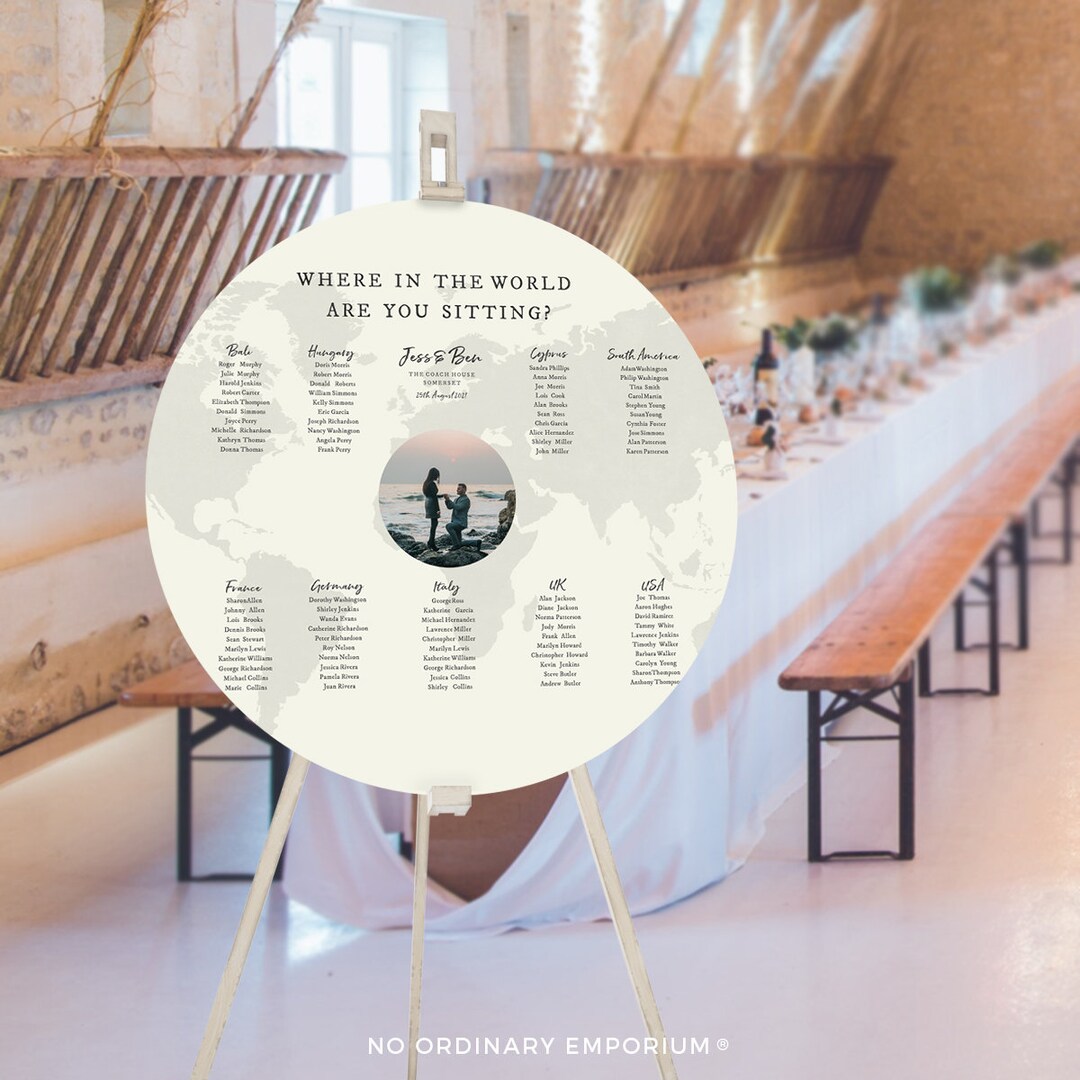 Photo Wedding Seating Chart, Seating Plan With Photos, Wedding Photo ...