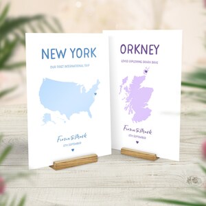 Destination Theme Table Name Cards, Travel Wedding, Choose Any ...