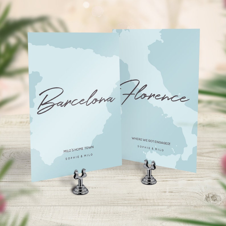Travel Table Names Travel Theme Table Numbers Destination - Etsy